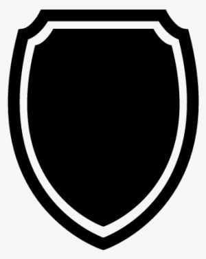 Shield Black Shape With A Banner Vector - Shield Banner Logo Png PNG ...