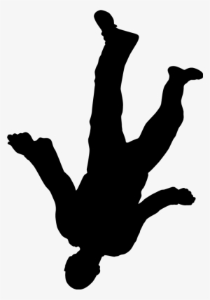Falling - Body Falling Sillouette Png PNG Image | Transparent PNG Free ...