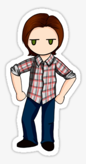 Sam Winchester Sticker By Shockingblanket - Dancing Sam Dean And Cas ...