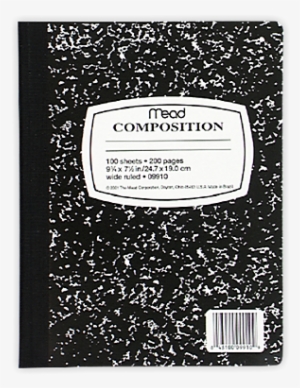 1) A Notebook - Mead Composition Book, 3 Subject, Wide Ruled PNG Image ...
