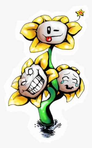 Undertale - Undertale Flowey Faces Colored PNG Image | Transparent PNG ...