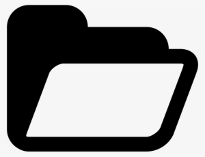 The Open Folder Icon For Pc - Windows Black Folder Icon PNG Image ...