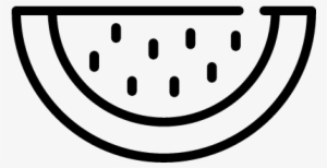 Slice Of Watermelon Vector - Black And White Watermelon Transparent PNG ...