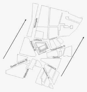 City Of London, Bank Area With Wind Direction - Technical Drawing PNG ...