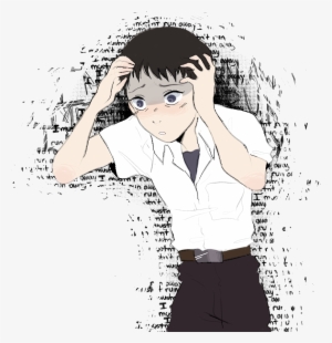 I Mustn't Run Away Ikari Shinji - Cartoon PNG Image | Transparent PNG ...