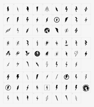 Lightning Bolt Font - Number PNG Image | Transparent PNG Free Download ...