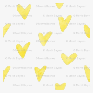 Watercolor Hearts - Lemon Yellow - Watercolor Painting PNG Image ...