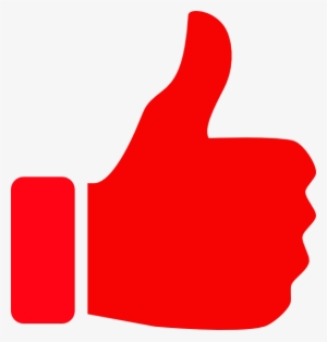 Red Like Thumb Negative Clip Art At Clker - Thumbs Up Icon Red PNG ...