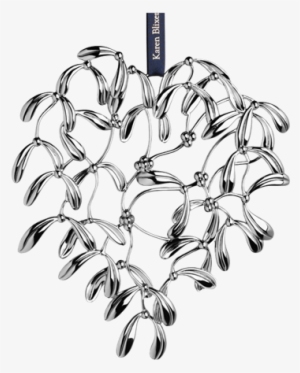 Karen Blixen Mistletoe Heart Silver-plated, 17 Cm X - Rosendahl ...