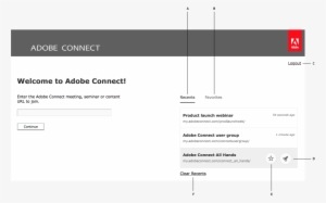 Adobe Connect Application Welcome Screen - Adobe Flex PNG Image ...