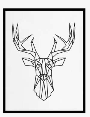 Deer Head Canvas Art Print - Deer Triangles PNG Image | Transparent PNG ...