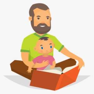 Animated Parent And Child Reading PNG Image | Transparent PNG Free ...