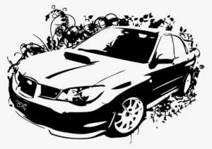 Subaru Vector Line Drawing Banner Black And White Stock - Subaru ...