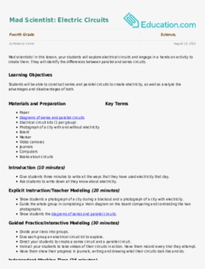 Electric Circuits - Lesson Plan In Science PNG Image | Transparent PNG Free Download on SeekPNG