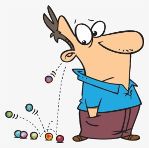 Marbles Rolling Out Of Cartoon Man's Ear - Loosing My Marbles Clip Art ...