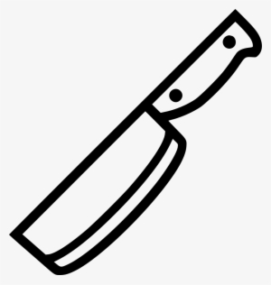 Butcher Knife - - Outline Of Chef Knife PNG Image | Transparent PNG ...