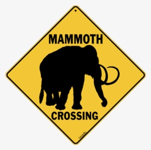 Mammoth Silhouette Crossing Sign - Crossing Sign PNG Image ...