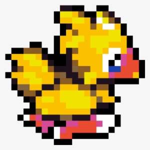 Pixel Art Final Fantasy Chocobo PNG Image | Transparent PNG Free ...