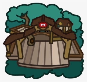 Brown Puffle Tree House Icon - Iglu Casa Na Arvore Free Penguin PNG ...