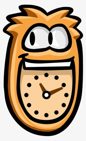 Orange Puffle Clock No Background - Club Penguin Clock PNG Image ...
