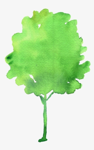 Fresh Hand Painted Big Tree Decoration Vector - Tree PNG Image ...