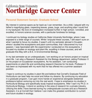 Science Graduate School Personal Statement Main Image - California ...