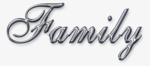 Free Chrome "family" Digi Scrapbook Word Art - Word Family In Cursive ...