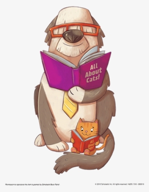 Cute Book Clip Art Cat Reading Image Cute Cat - Cat Reading A Book ...