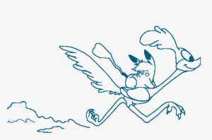 Riding The Road Runner - Roadrunner Cartoon Drawings PNG Image ...