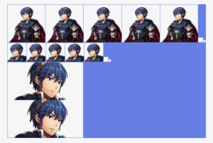 Click For Full Sized Image Marth - Fire Emblem Marth Sprite PNG Image ...