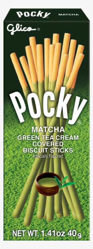 Pocky Matcha - Pocky Matcha Green Tea Covered Biscuit Sticks, 1.41 PNG ...