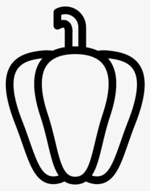 Bell Pepper Vector - Outline Of A Bell Pepper PNG Image | Transparent ...