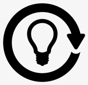 Lightbulb In Circular Arrow Vector - Icon PNG Image | Transparent PNG ...