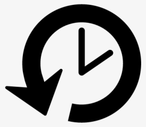 Clock Back With Circular Arrow Vector - Clock With Arrow Png PNG Image ...