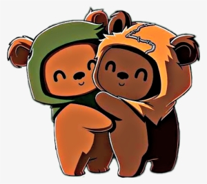 Scfurrycreatures Furrycreatures Ewok Starwars Furry - Ewoks Hugging PNG ...