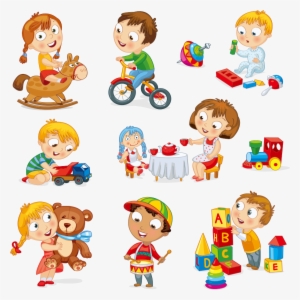 Child Toy Play Cartoon - Children Playing Clipart PNG Image ...