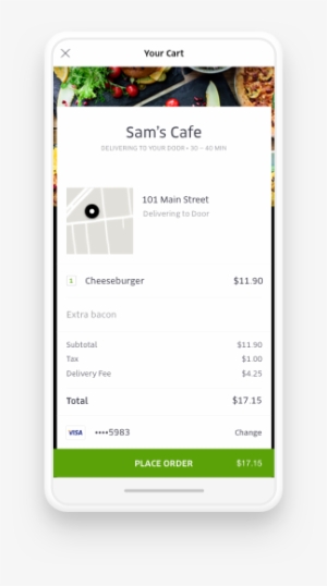 Tap To Place Your Order And Pay With Your Uber Account - Uber Eats ...