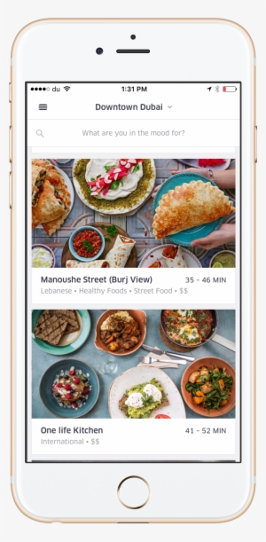 2 Choosing Food On The App - Uber Eats Dubai PNG Image | Transparent ...