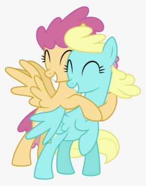 Curvesandlines, Background Pony, Dizzy Twister, Duo, - Pony Hug PNG ...