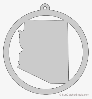 Arizona Map Circle Free Scroll Saw Pattern Shape State - Arizona PNG ...