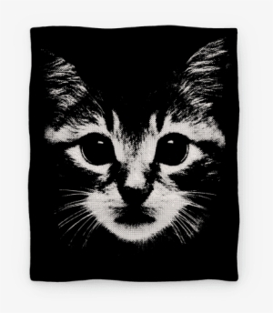 Cat Face Blanket Blanket - Do You Like Meow? (grey Tank) PNG Image ...