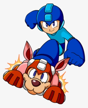 Megaman Riding On Rush - Mega Man Rush Jet PNG Image | Transparent PNG ...