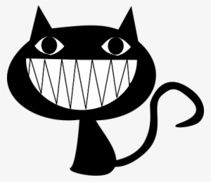 Cat Laughing Grinning Evil Teeth Psycho An - Evil Cat Clip Art PNG ...