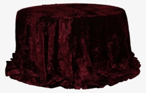 Round Table With Maroon Velvet Cover - Coffee Table PNG Image ...