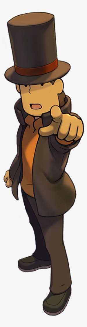Layton Pointing - Professor Layton Ace Attorney PNG Image | Transparent ...