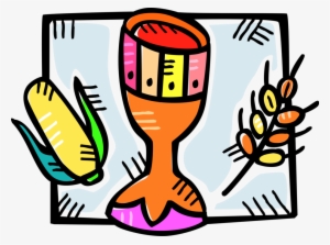 Vector Illustration Of Kwanzaa Chalice Cup With Corn PNG Image ...