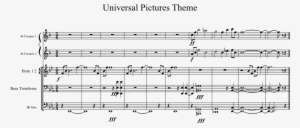 Universal Pictures Theme Sheet Music 1 Of 1 Pages - Universal Theme ...