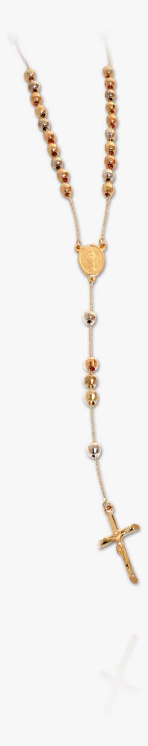 Tri-color Rosary With Diamond Cut Beads - Pendant PNG Image ...