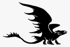 Toothless Dragon Silhouette - Toothless Silhouette PNG Image ...