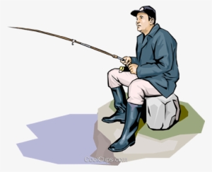 Man Fishing Royalty Free Vector Clip Art Illustration - Angler ...